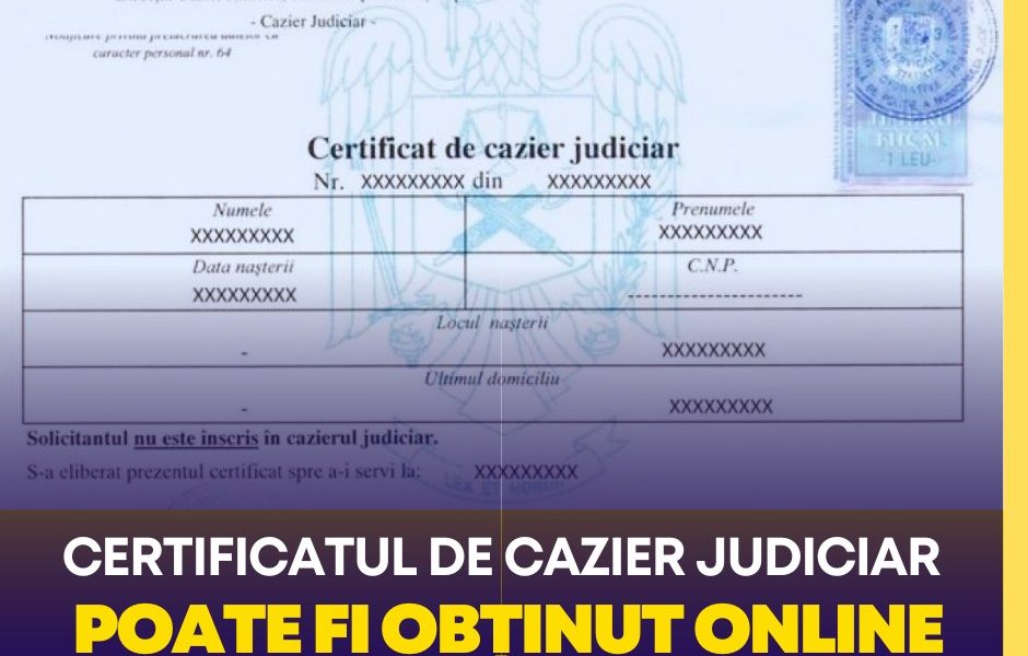 Marian Crușoveanu: Certificatul de cazier judiciar poate fi obținut ...